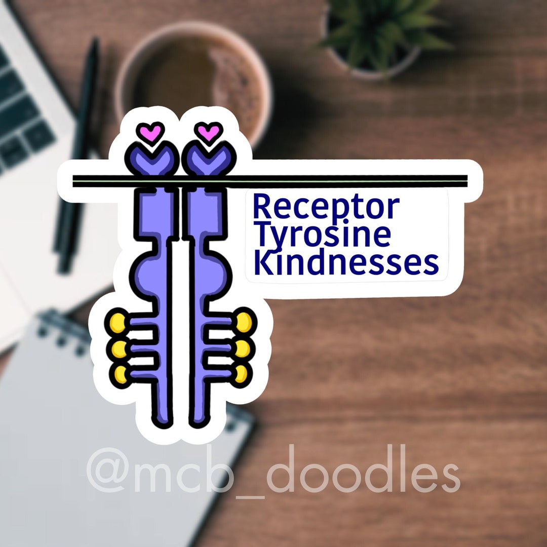 Receptor Tyrosine Kindness RTK Sticker Scientist Gift Cell and ...