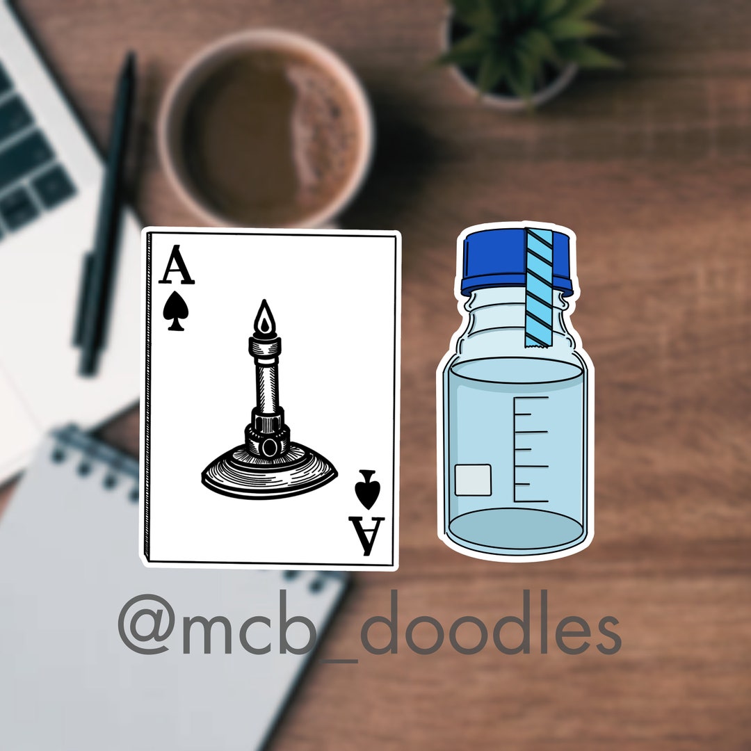 Lil Sterile Duo Sticker Set Laboratory-themed Vinyl Decals Unique Gift ...