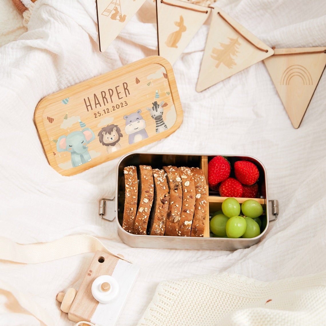 Children's Lunch Box, Personalized Lunch Box, Animal Stainless Steel ...