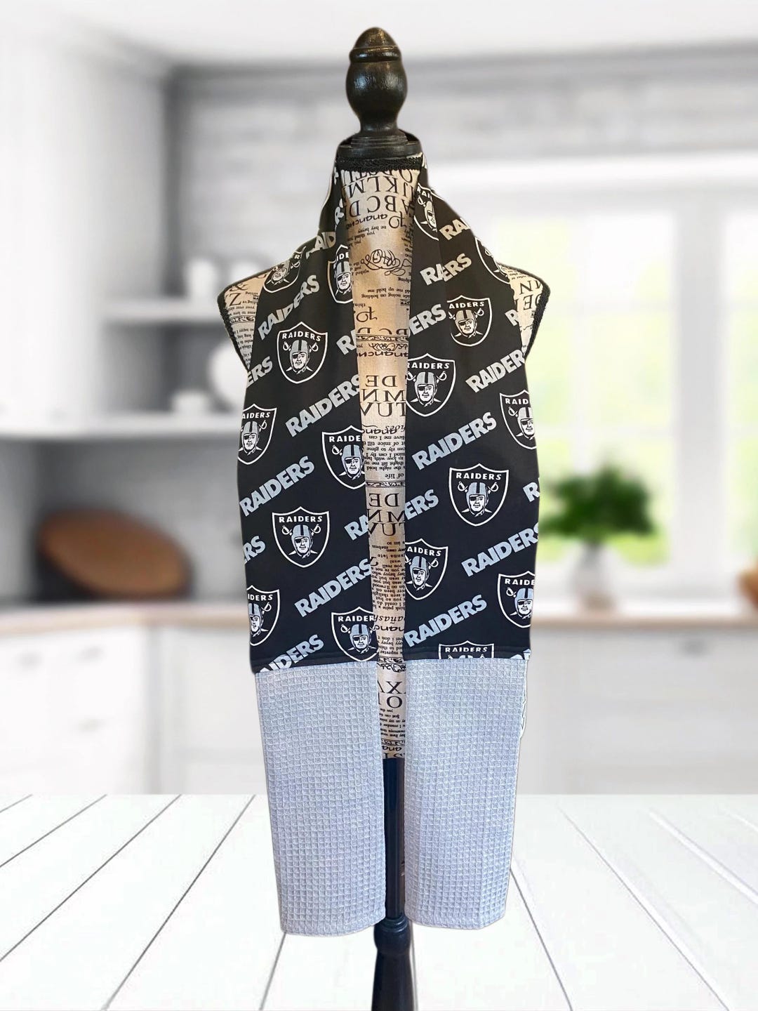 Raiders NFL Tailgate BBQ Towel Boa: Handmade Kitchen Scarf - Etsy