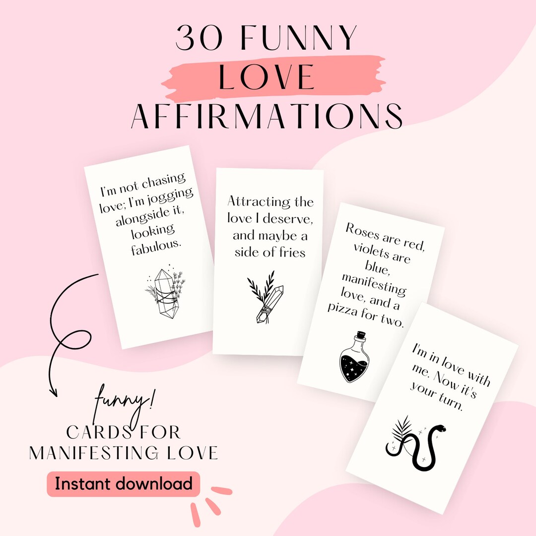 Love Affirmation Cards, Manifesting Love, Valentines Day Affirmations ...