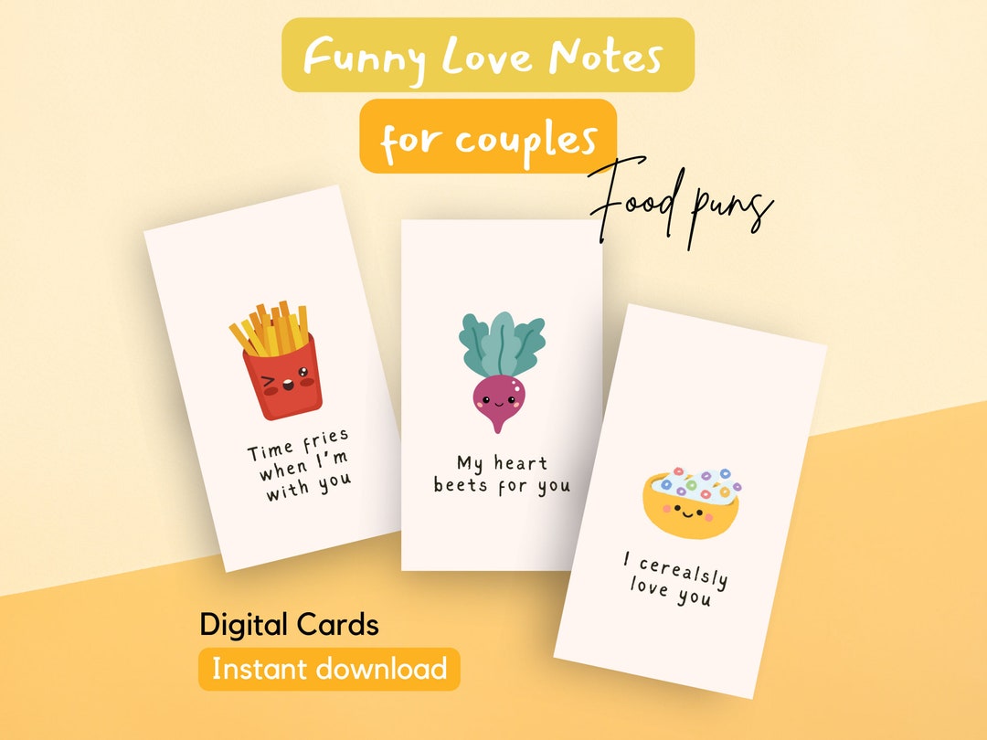 Funny Couple Cards With Food Puns, Love Messages Valentines Day, Unique ...