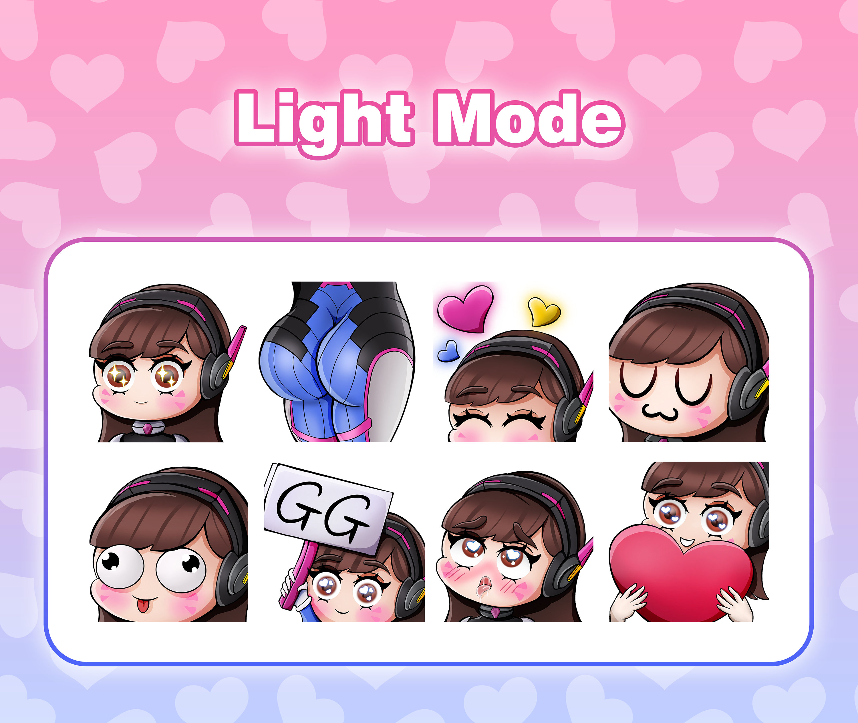 Dva Overwatch Twitch/ Discord Emotes - Etsy