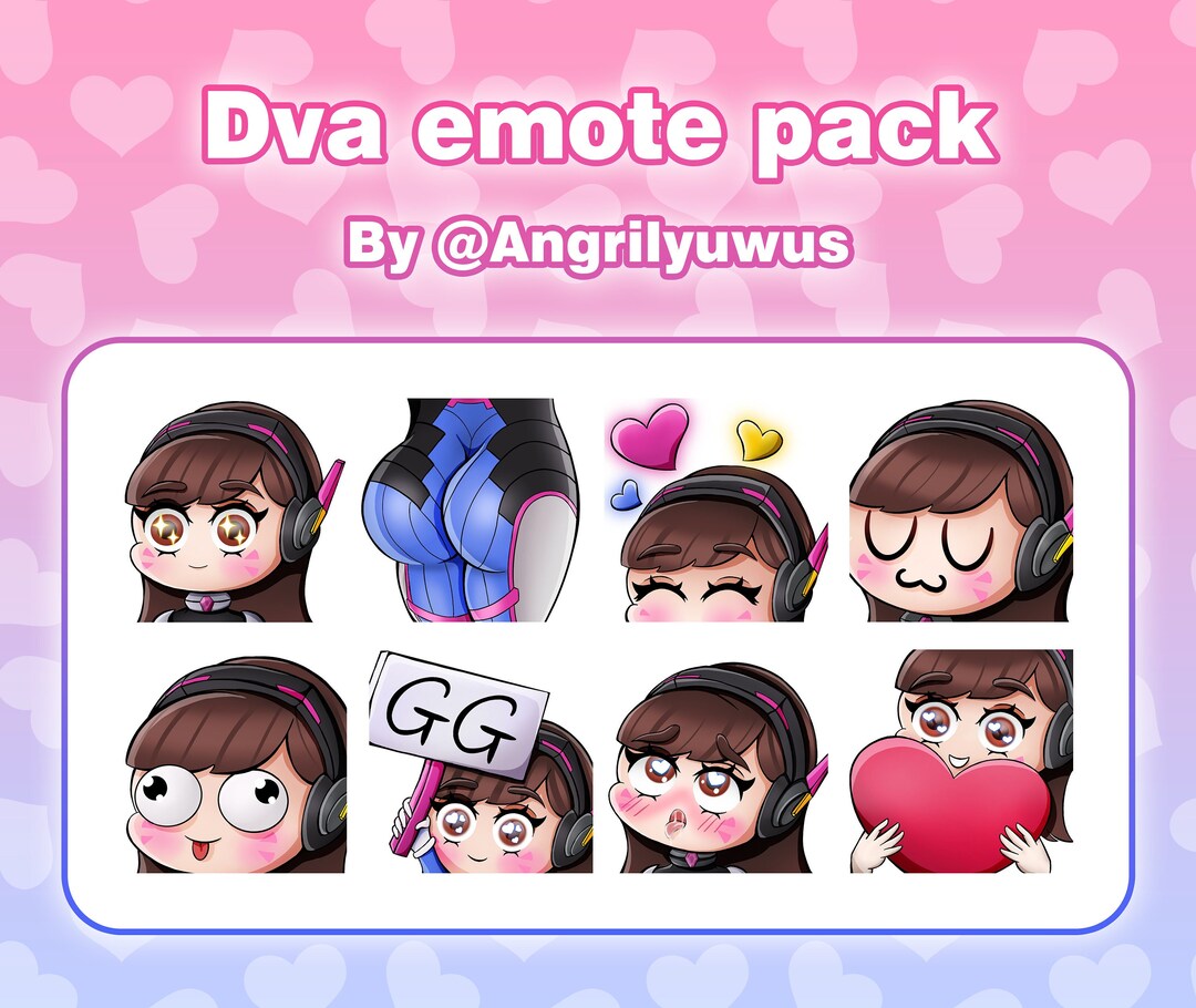 Dva Overwatch Twitch/ Discord Emotes - Etsy