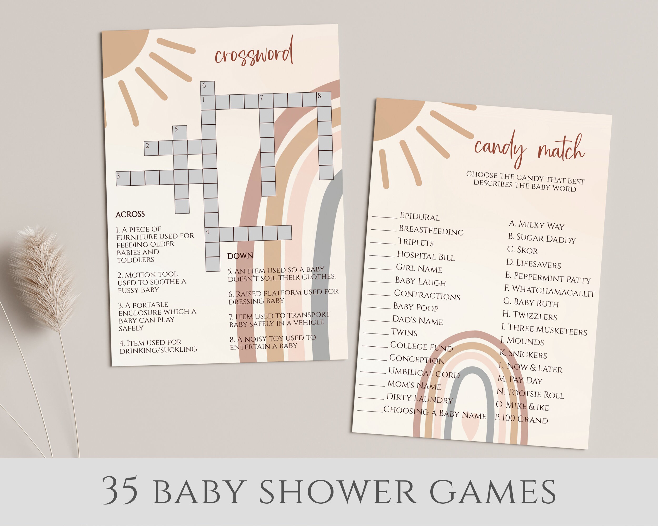 Here Comes the Son Baby Shower Game Bundle, 35 Printable Baby Themed ...
