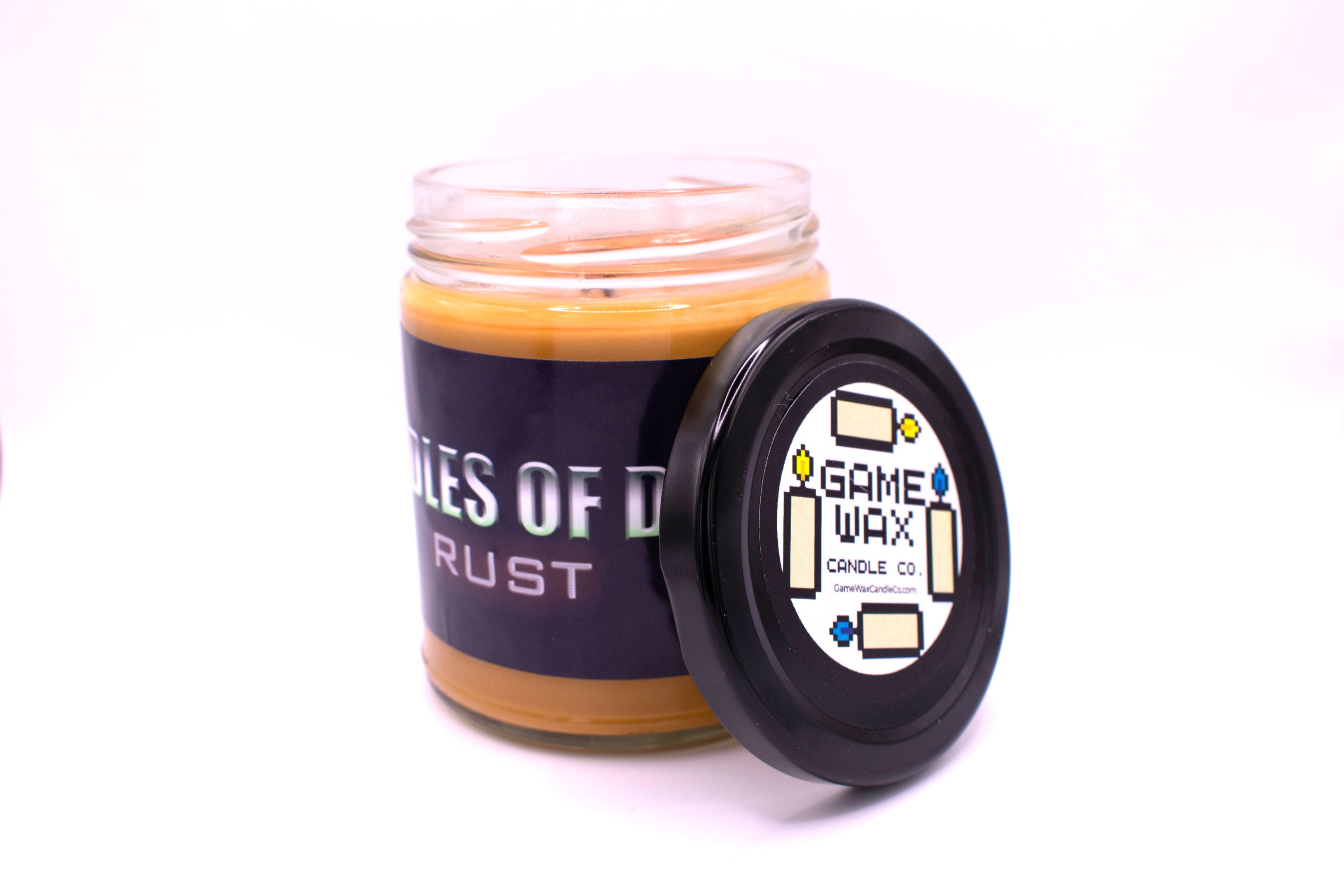 Rust Candle Gunpowder Leather With Hints of Bergamot, Orange, and Black Raspberry 9 Oz. Hand ...