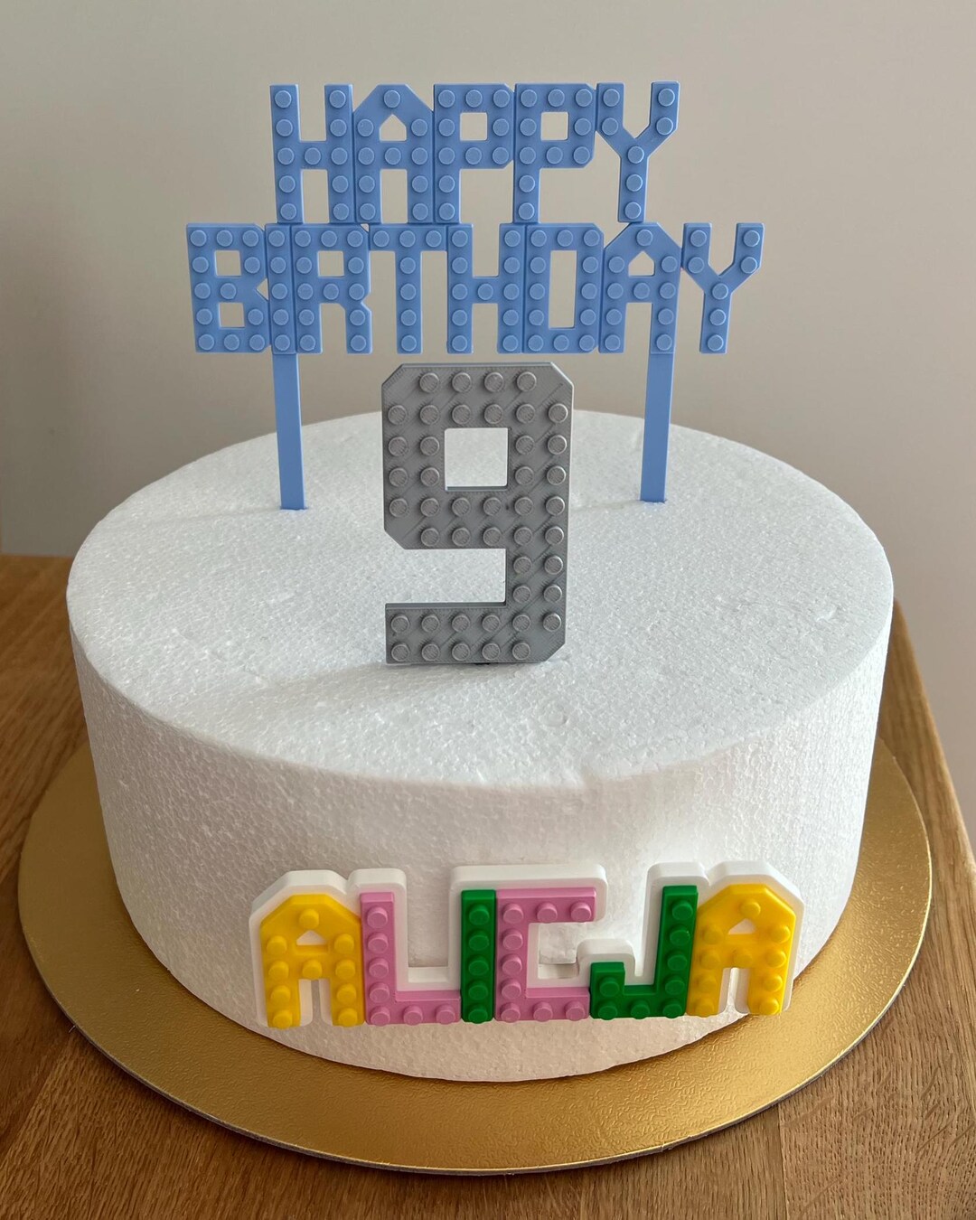 Lego Brick Inspired Cake Topper I Birthday I Personalized Cake Topper ...