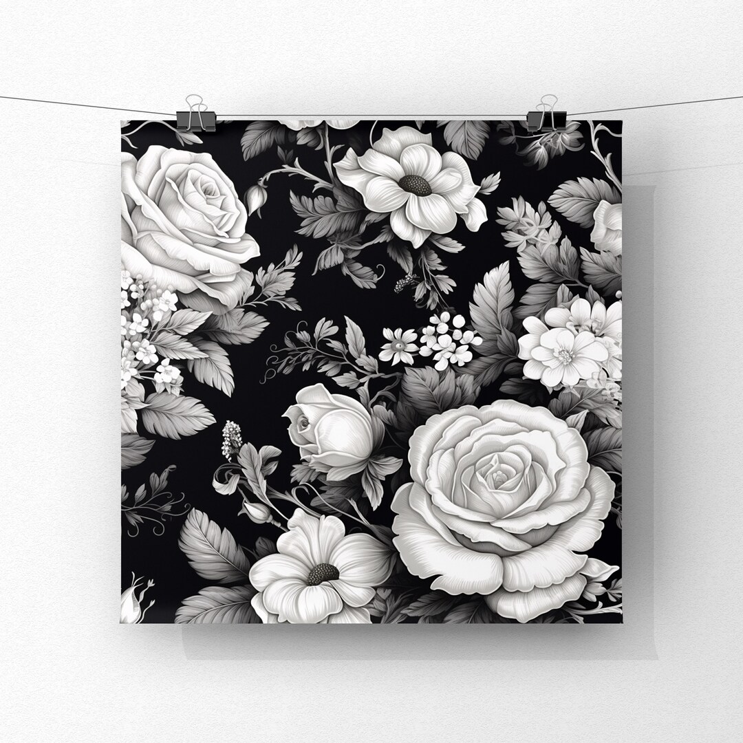 White Rose Tile Pattern Pack - Etsy