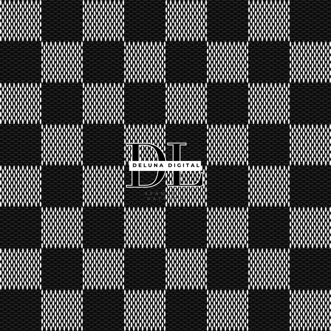 Black and White Checkerboard Seamless Pattern JPG File, High Resolution ...