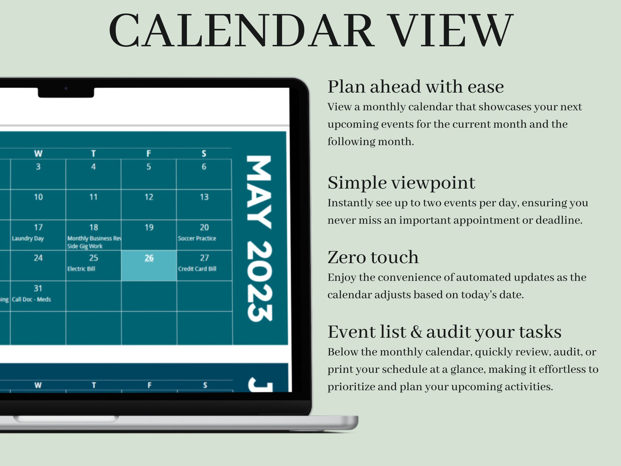 To Do List, Daily Planner, Daily Event Tracker, Google Sheets Template ...