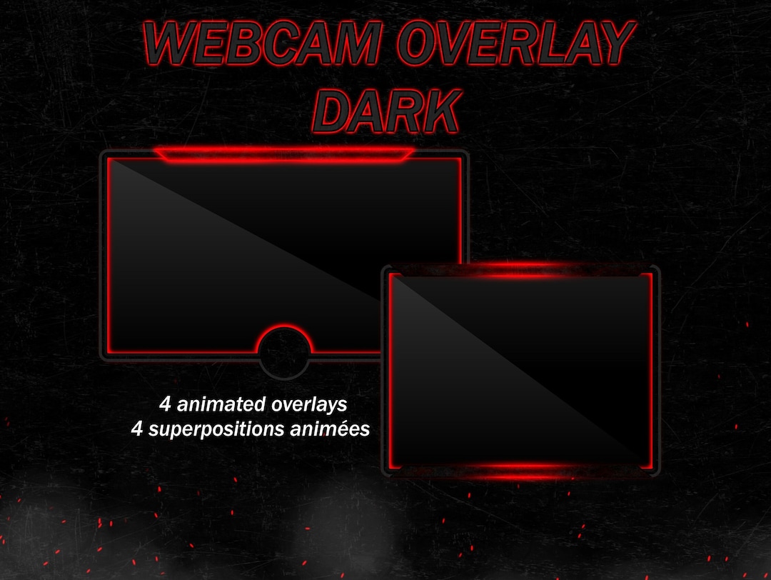 Webcam Animated Overlay DARK - Etsy