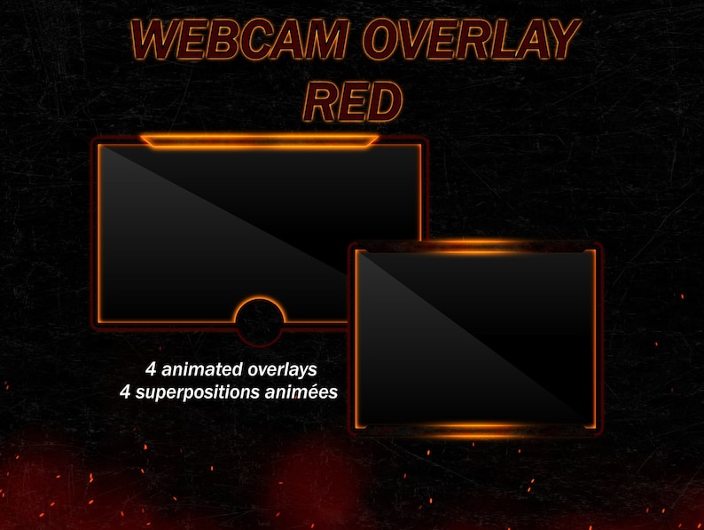 Webcam Animated Overlay RED - Etsy