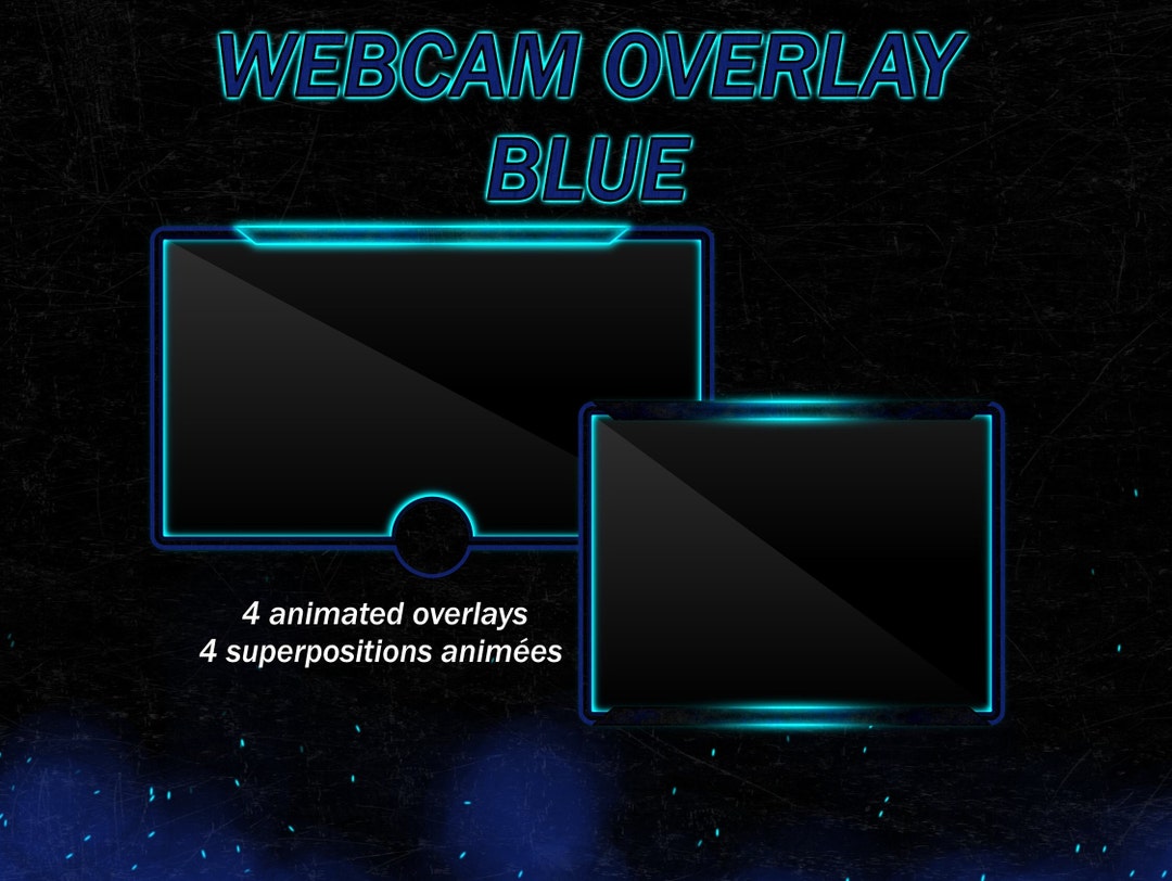 Webcam Animated Overlay BLUE - Etsy