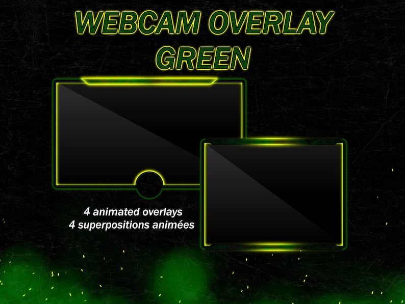 Webcam Animated Overlay GREEN - Etsy