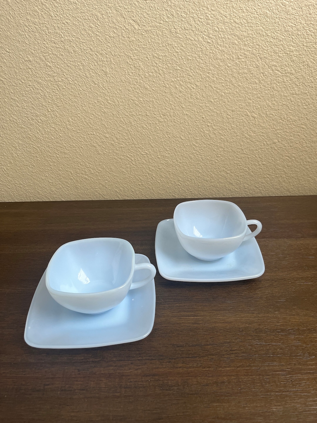 Vintage Fire King Azurite Mid Century Modern Cups and Saucers - Etsy