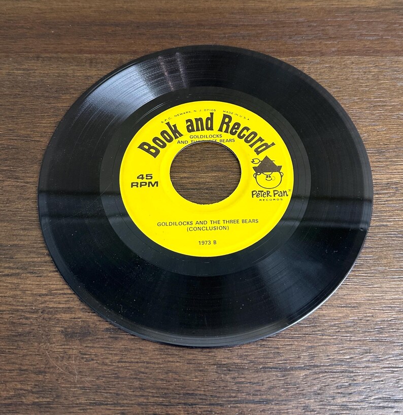 Goldilocks and the 3 Bears - Peter Pan Records - Book and Record - Etsy
