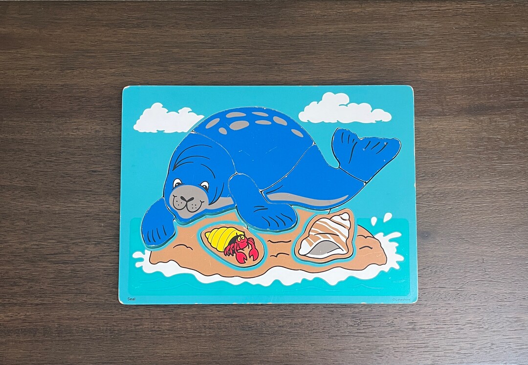 Lakeshore Seal 8 Piece Puzzle - Etsy