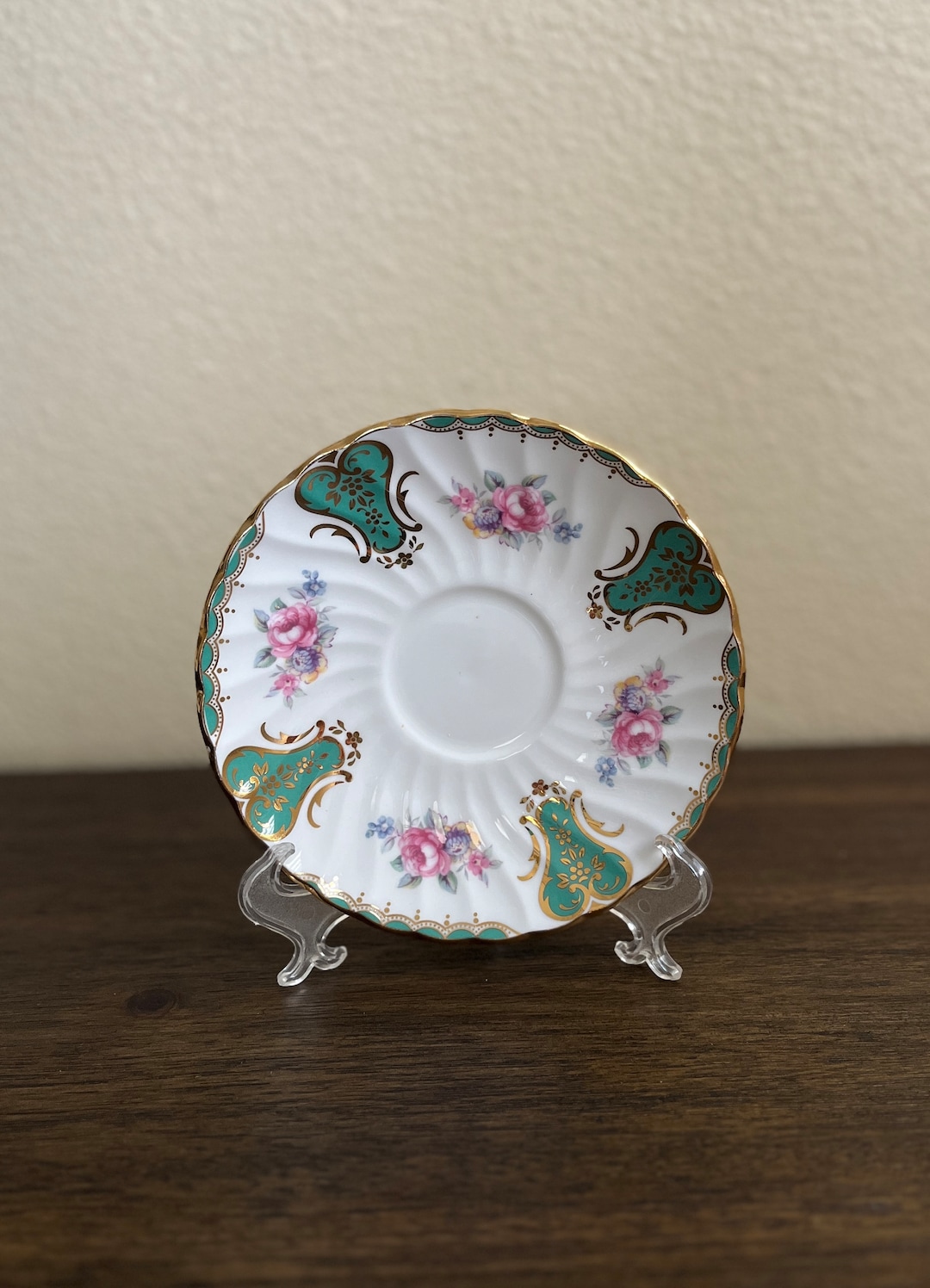 HUDSON MIDDLETON Lady Elizabeth Fine Bone China Saucer Made in England ...
