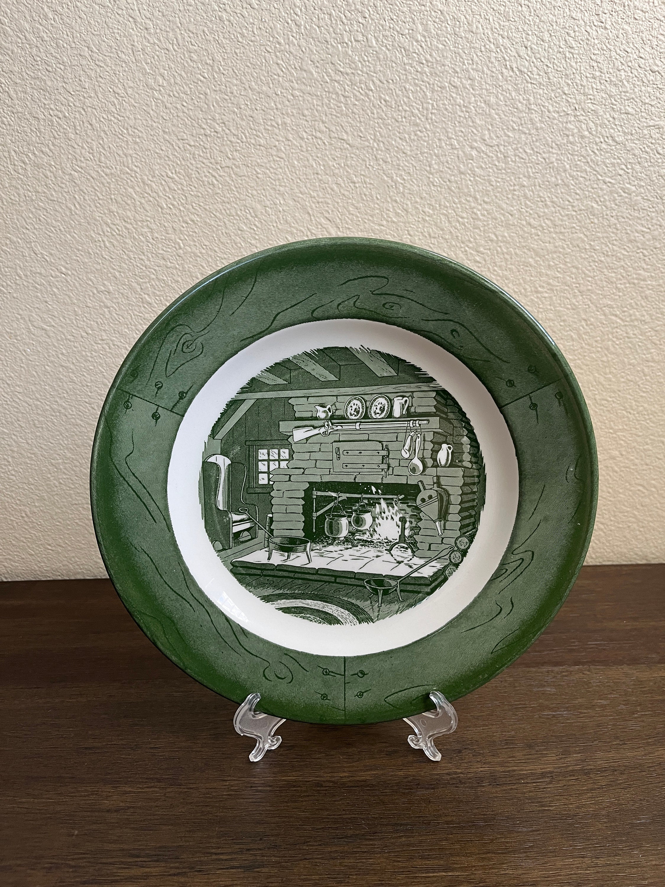 1950s Vintage Colonial Homestead Plate by Royal China - Etsy