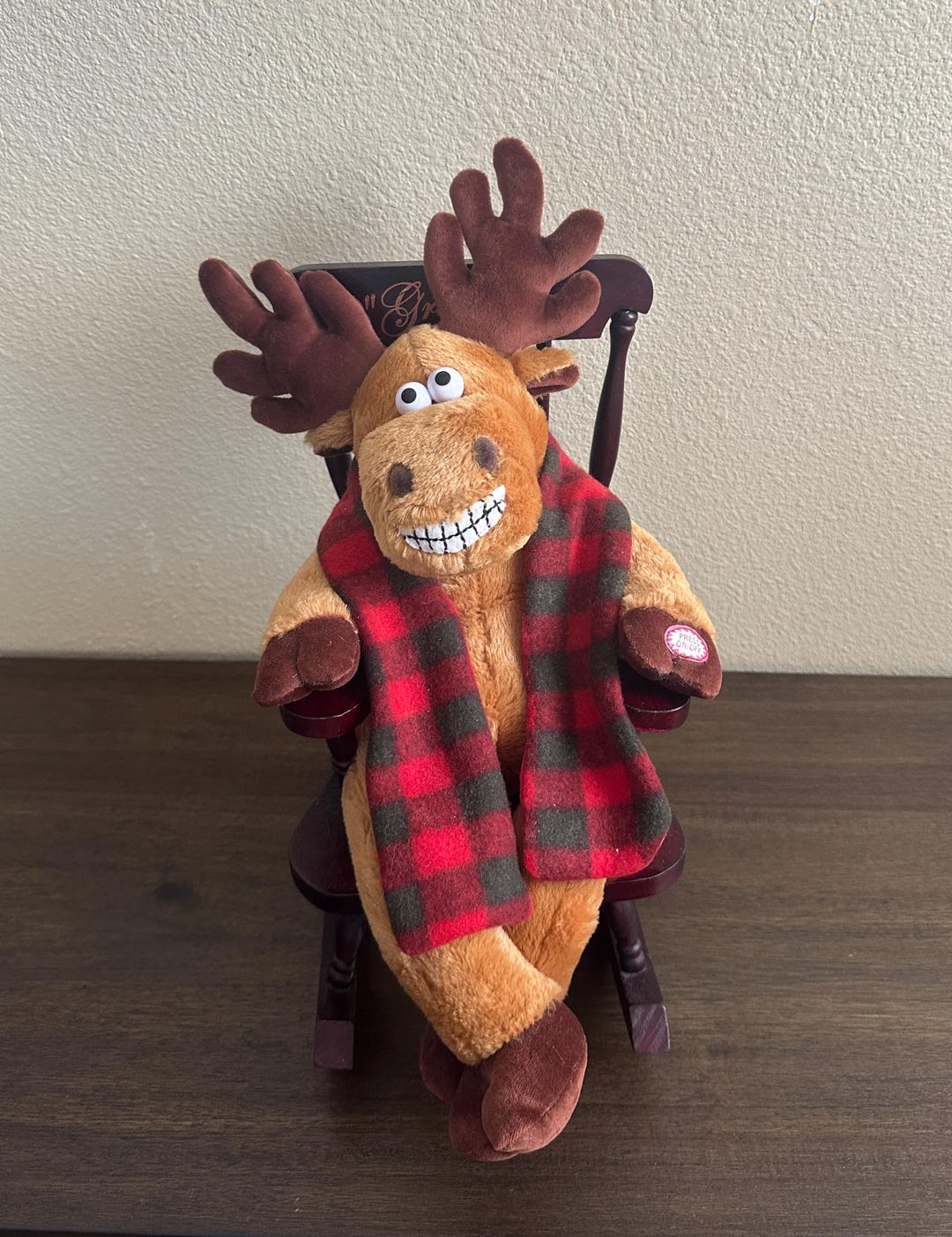 Dan Dee Plush Reindeer in Rocking Chair - Singing “grandma Got Runover ...