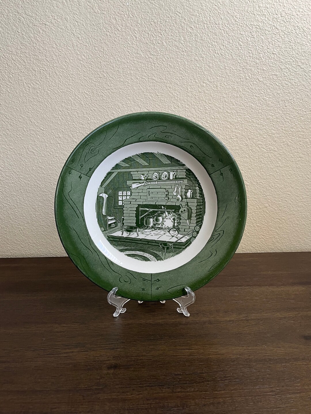 1950s Vintage Colonial Homestead Plate by Royal China - Etsy