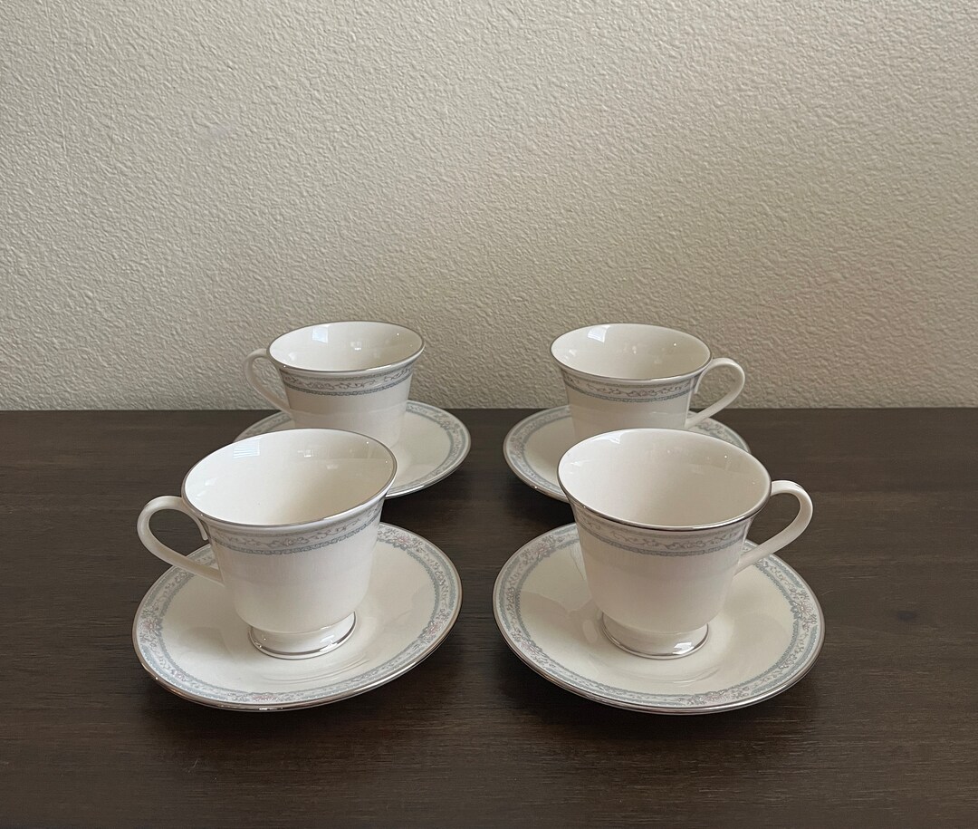 Lenox Charleston Cosmopolitan Tea Cups and Saucers - Set of Four - Etsy