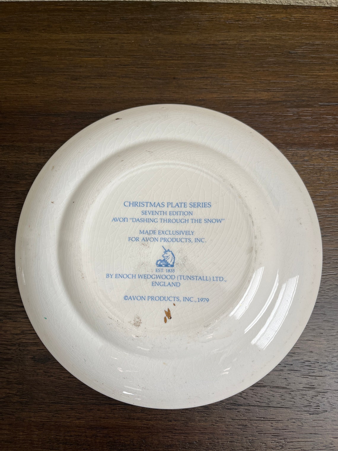 Vintage 1979 Avon Collectible Plate “dashing Through the Snow” - Etsy