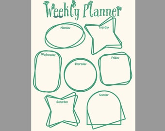 Editable Weekly Planner Template | Weekly Customized Planner | Digital ...