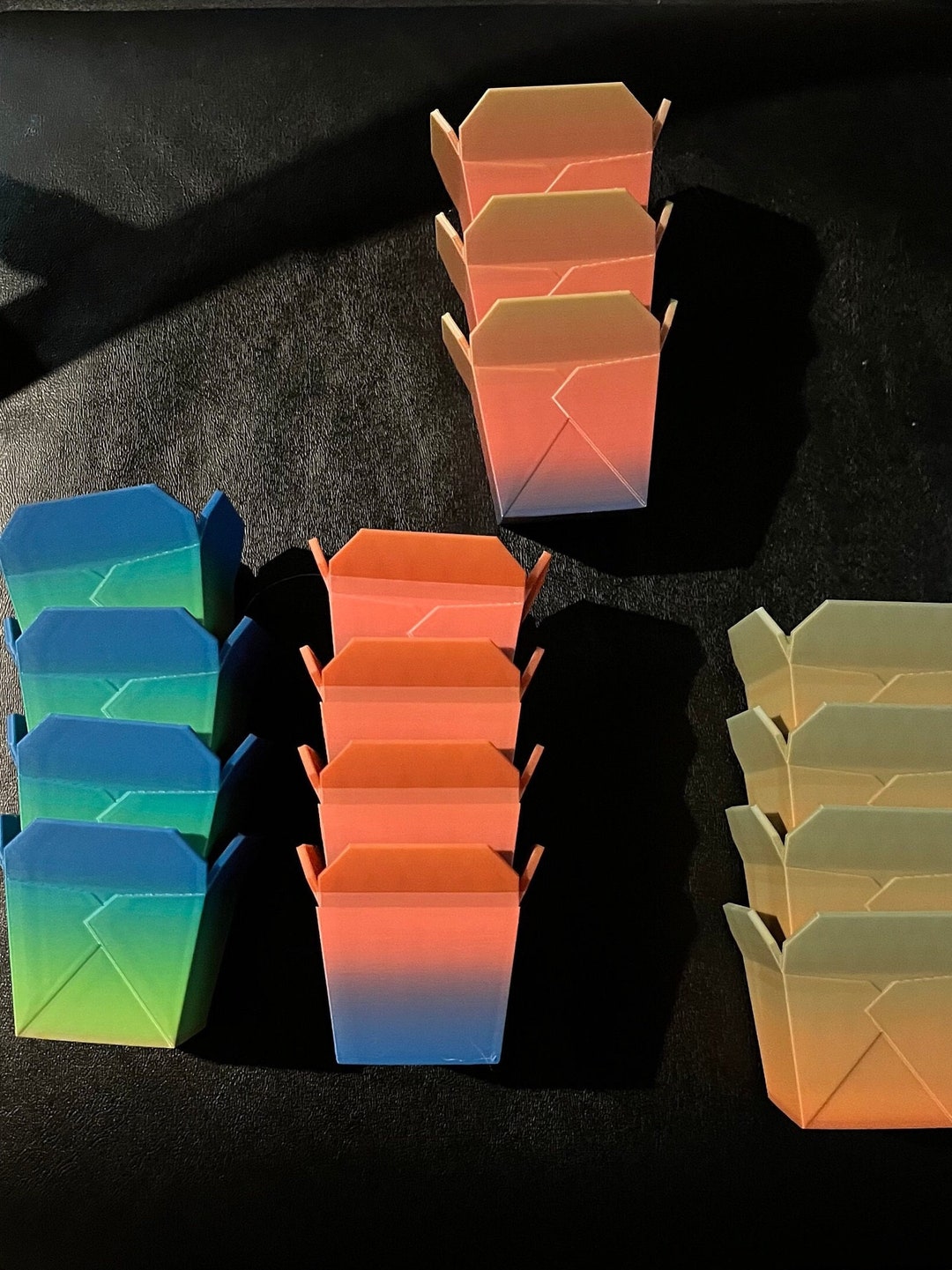 Handmade Mini Take-out Containers PLA Plastic Set of Multicolor Mini ...