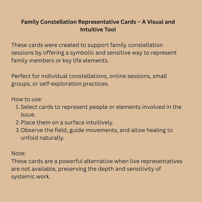 Systemic Family Constellation Card Set – Systemic Therapy Tools for ...