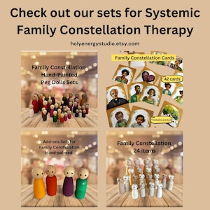 Systemic Family Constellation Figures Set, Wooden Peg Dolls Figures Set ...