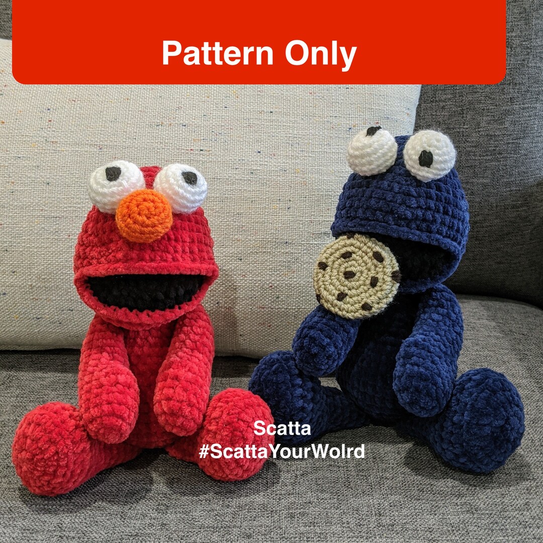 Crochet Pattern: Monster Mates Plus Bonus Cookie Amigurumi Crochet ...