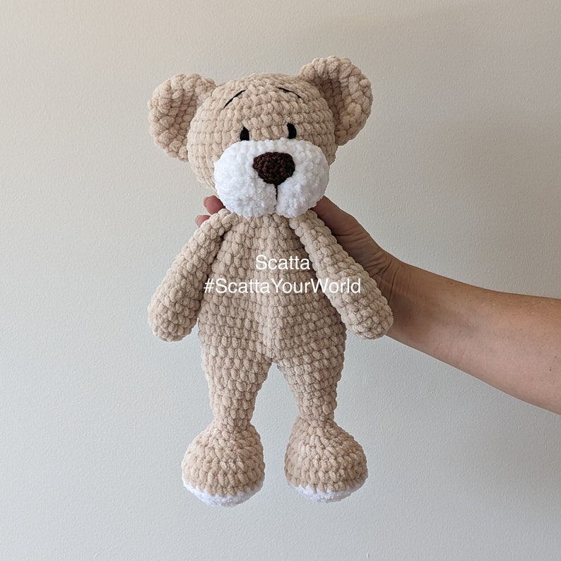 Original Crochet Pattern: Teddy Snuggle Bear comforter, Cuddly, Cute ...