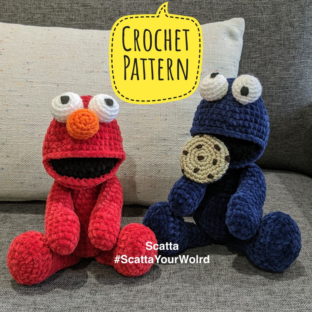 Crochet PDF Pattern: Monster Mates Plus Bonus Cookie - Amigurumi ...