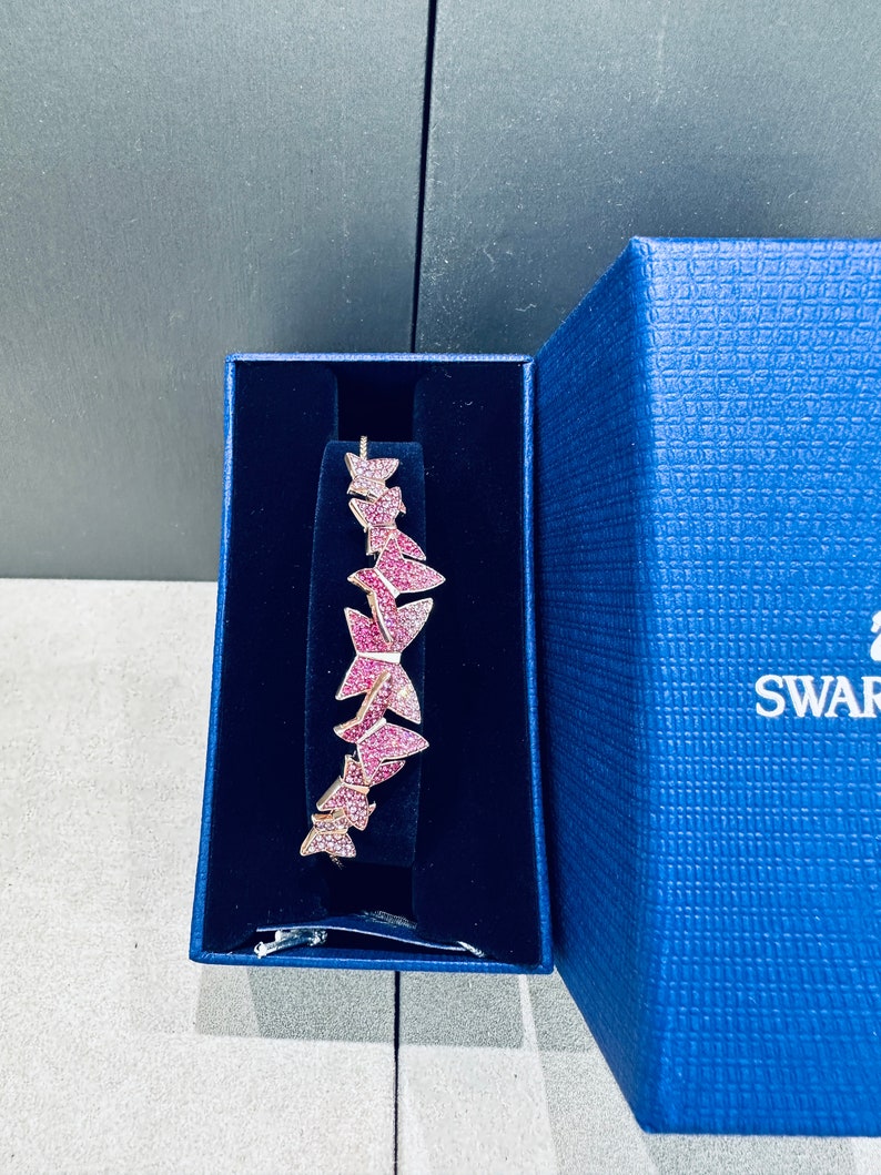 Swarovski Lilia Bracelet Butterfly, Pink, Rose Gold Tone Plated. Original Swarovski Authentic - Etsy