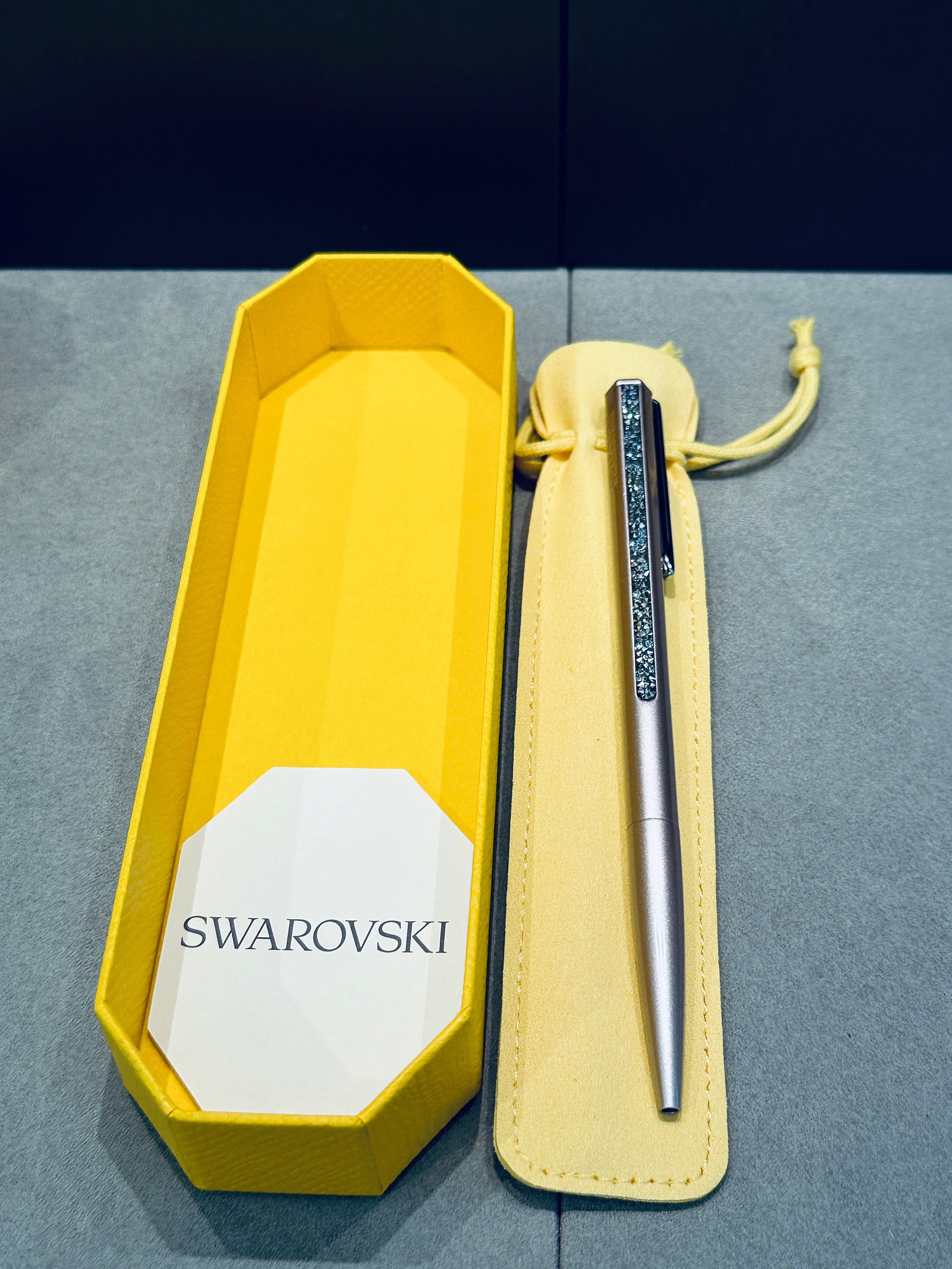 Swarovski Crystal Shimmer Ballpoint Pen Pink Lacquered, Chrome Plated ...