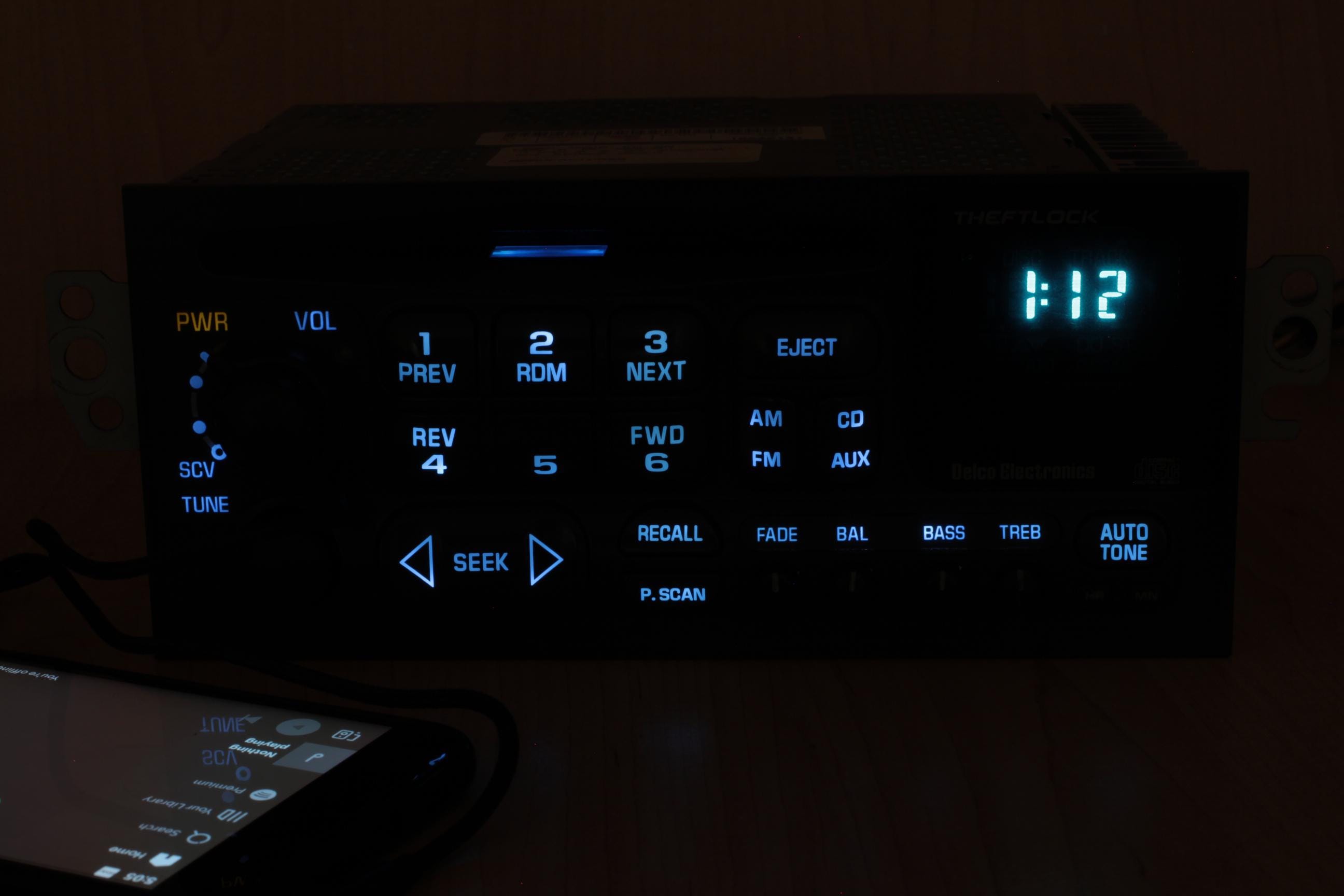 1995-2002 Chevrolet Delco Radio CD Player W Aux Input and LED Lighting ...