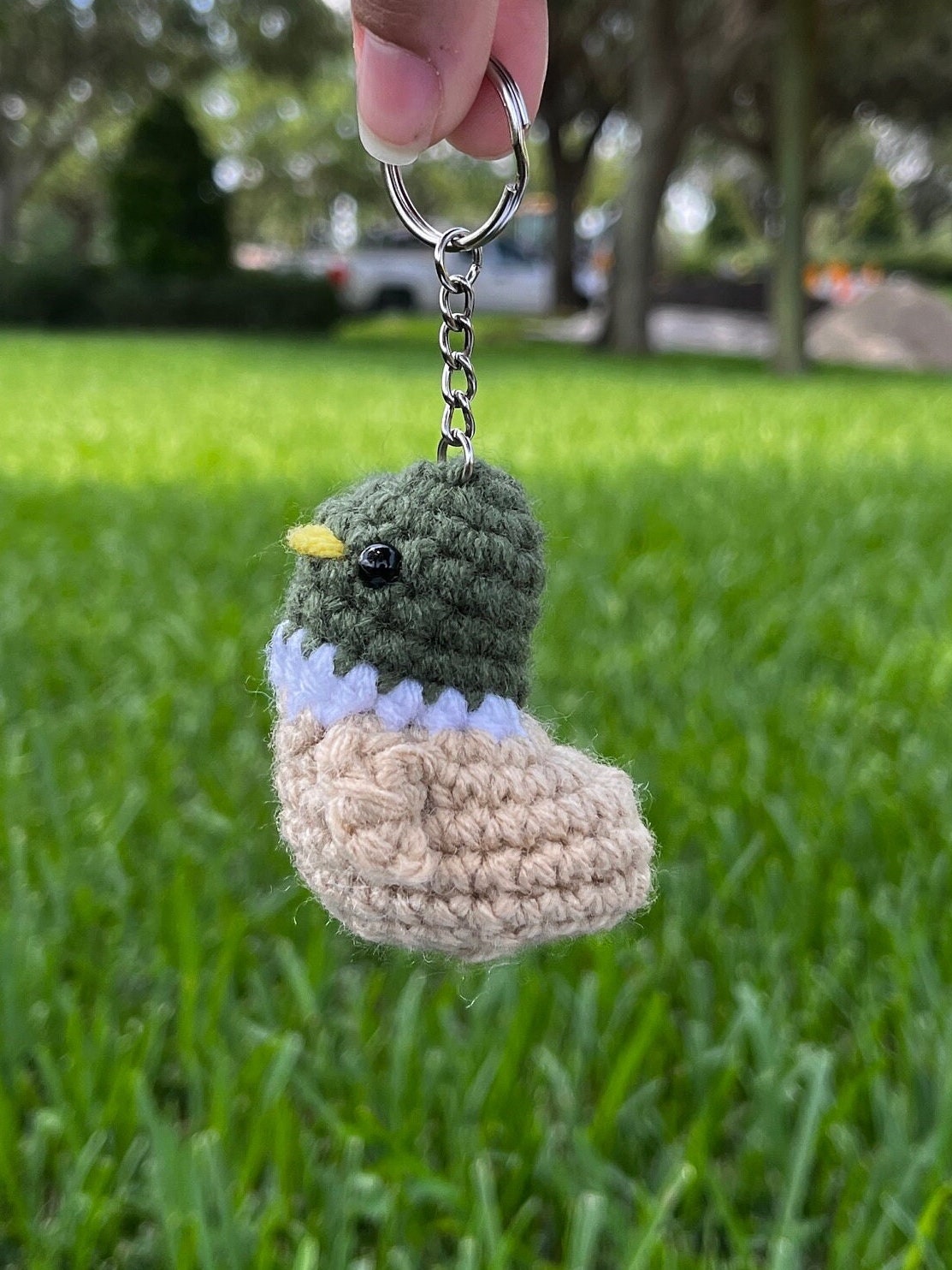 Crochet Duck Keychain - Etsy