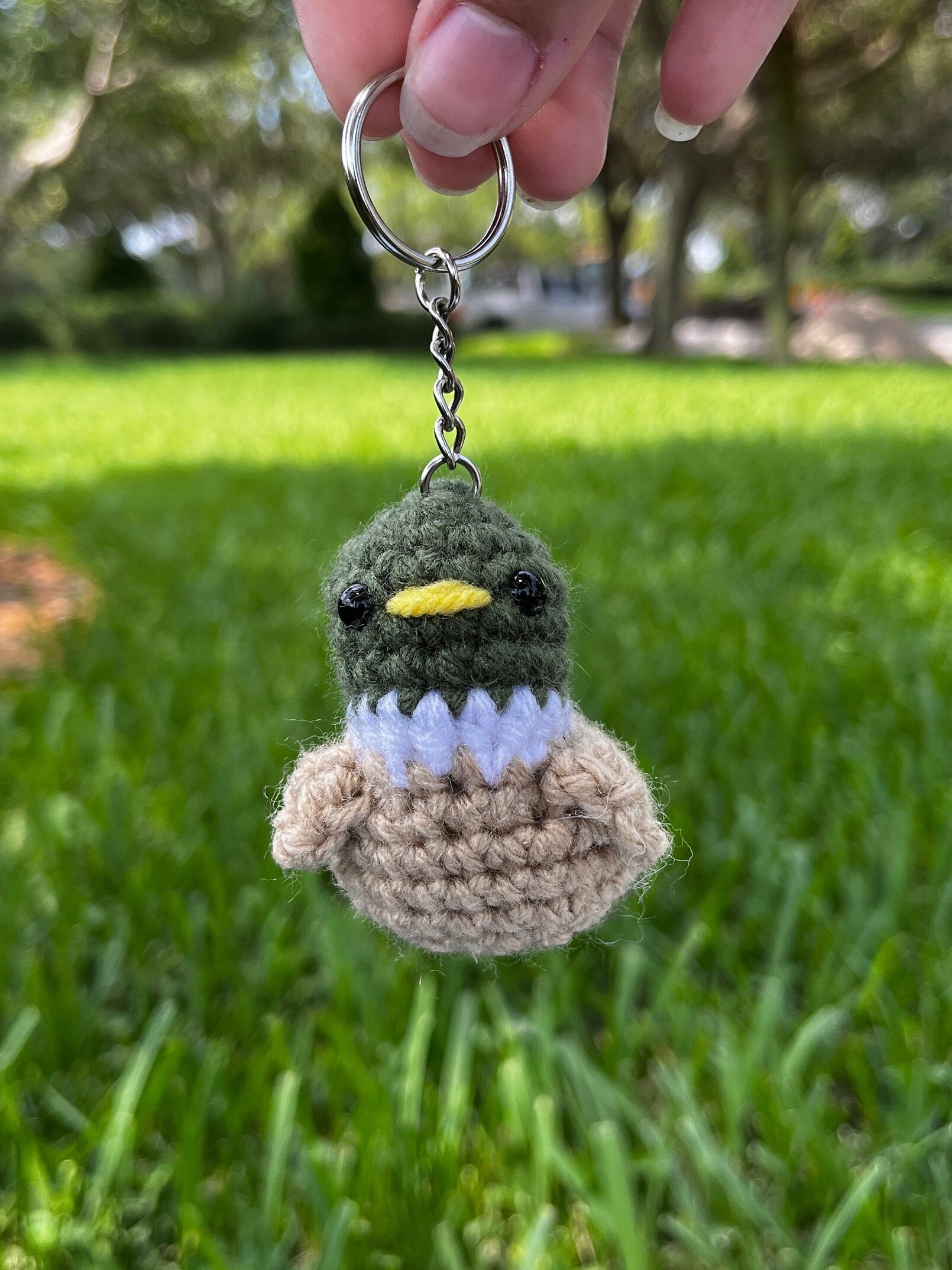 Crochet Duck Keychain - Etsy