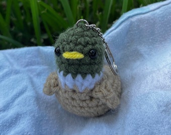 Handmade Duck With Hat Crochet Keychain Amigurumi Duck - Etsy