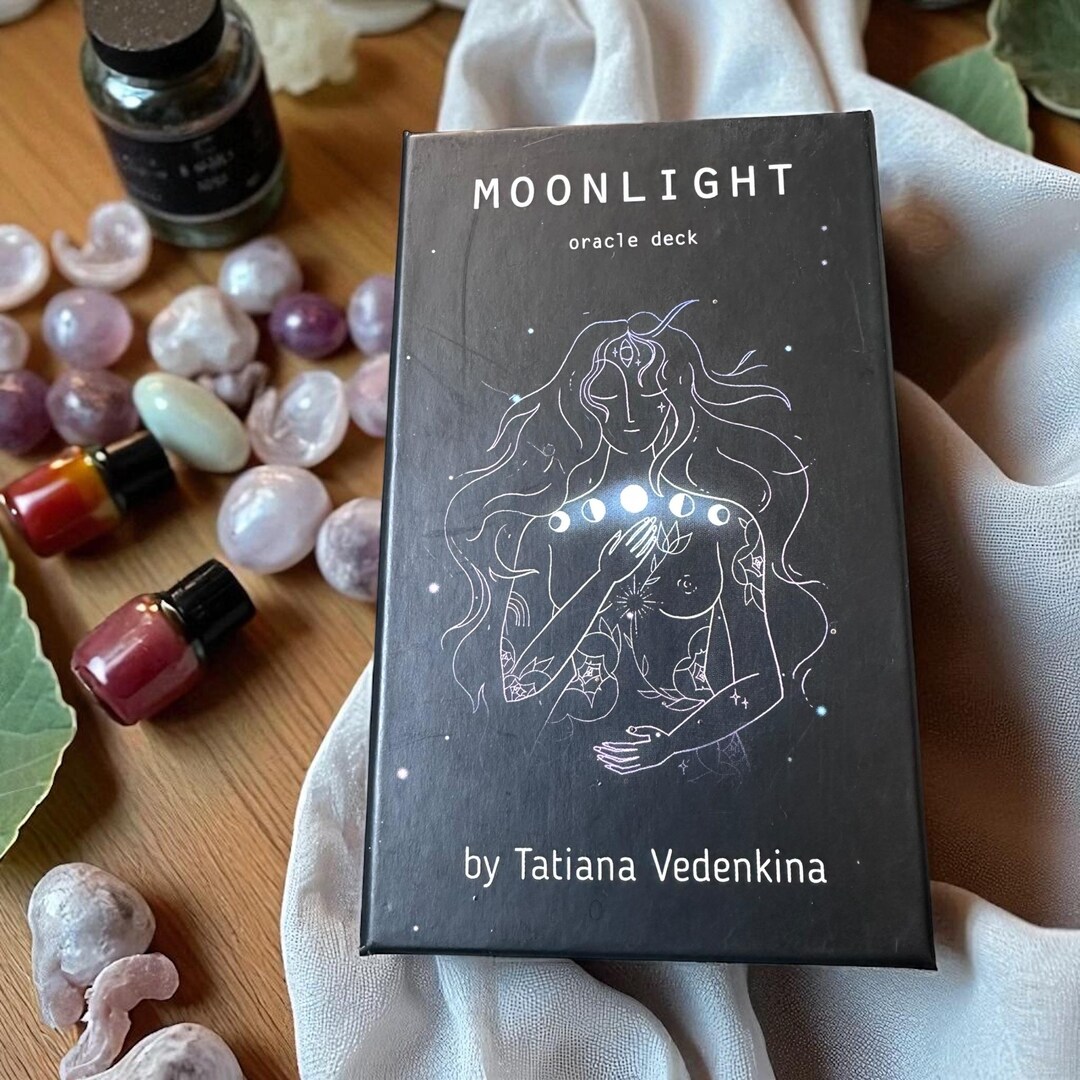 Moonlight Oracle Deck With Guidebook,intuitive Moon Phases Divination ...