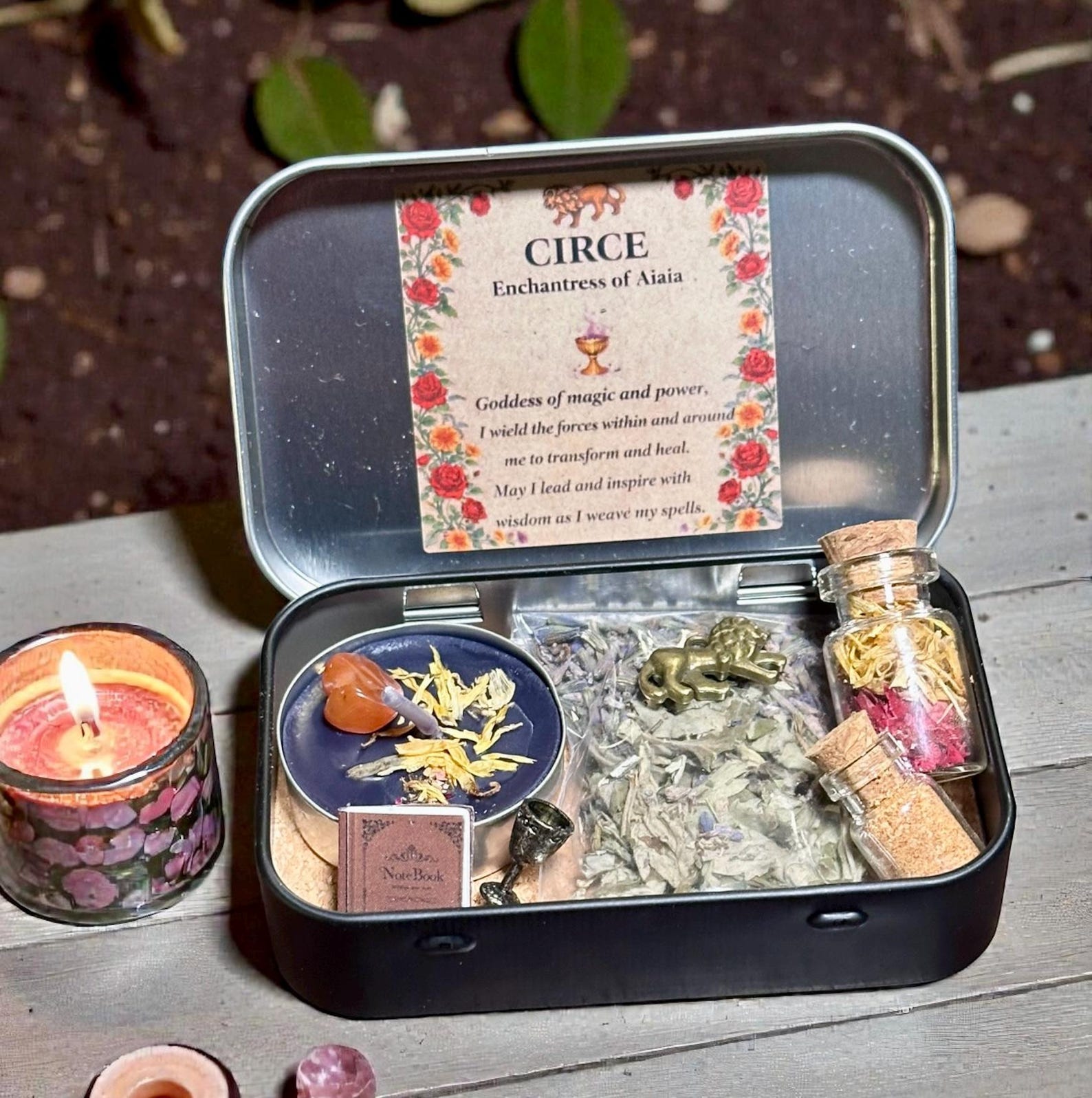Circe Altar Tin, Ritual Set, Goddess of Magic, Power & Transformation ...