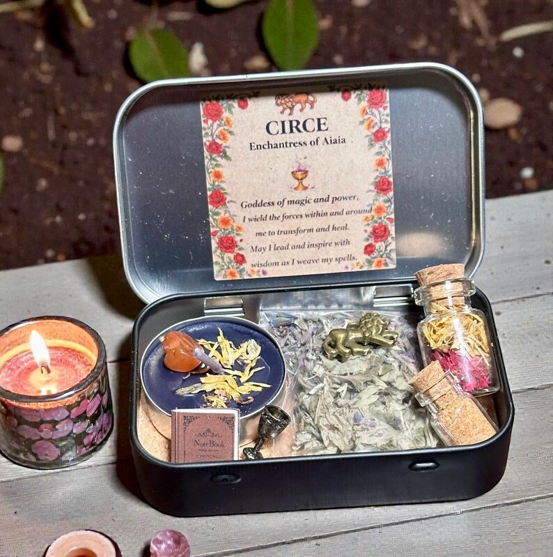 Circe Altar Tin, Ritual Set, Goddess of Magic, Power & Transformation ...