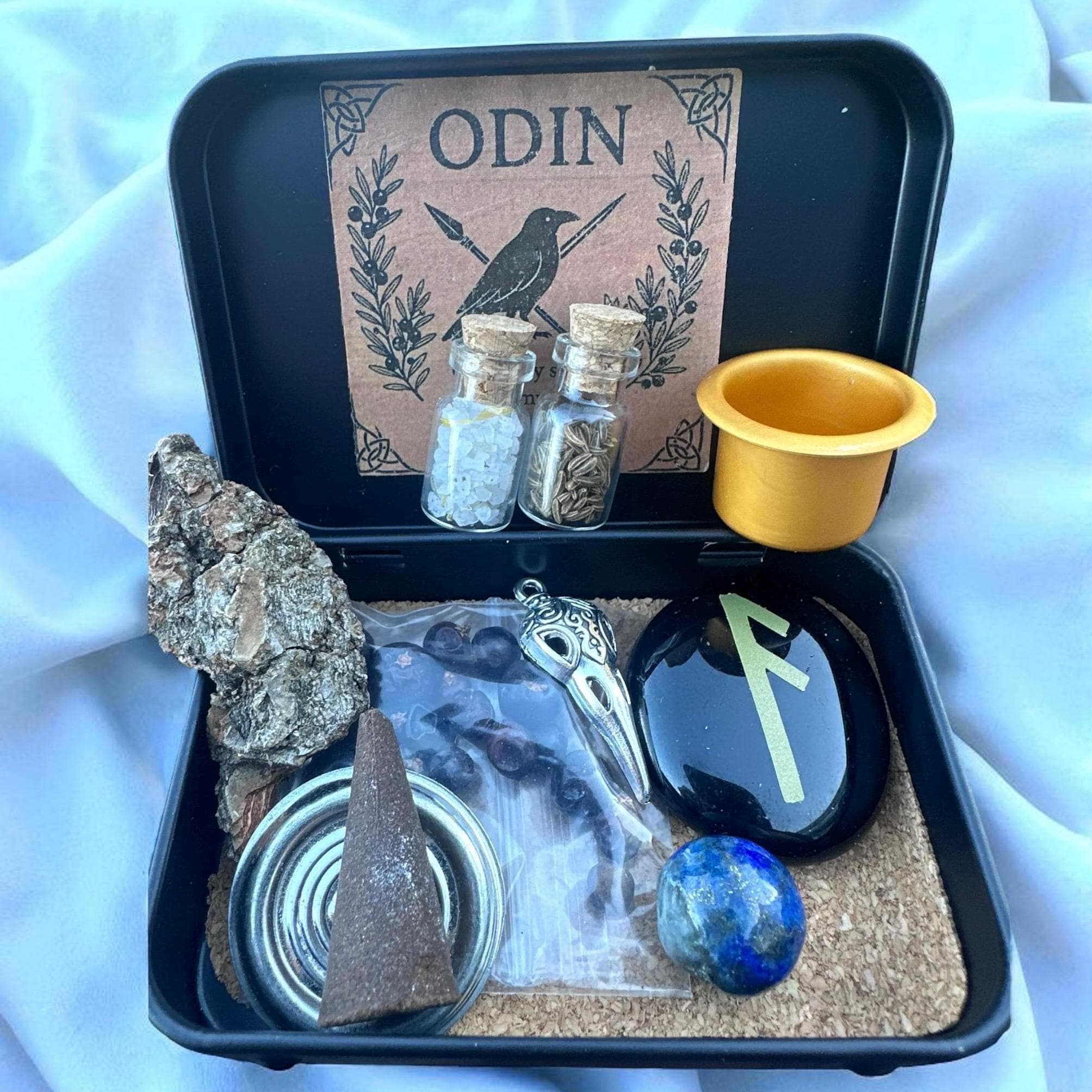 Odin Pocket Altar Kit, Norse Pagan Travel Altar Tin - Etsy