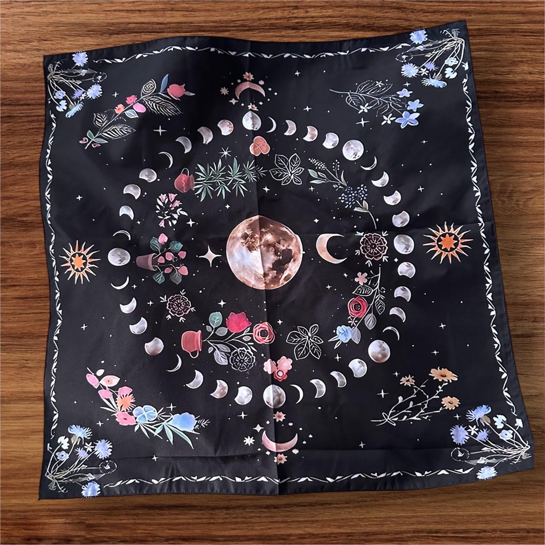Moon Phases Altar Cloth Wiccan, Pagan, Witchcraft Decor Boho Decor for ...