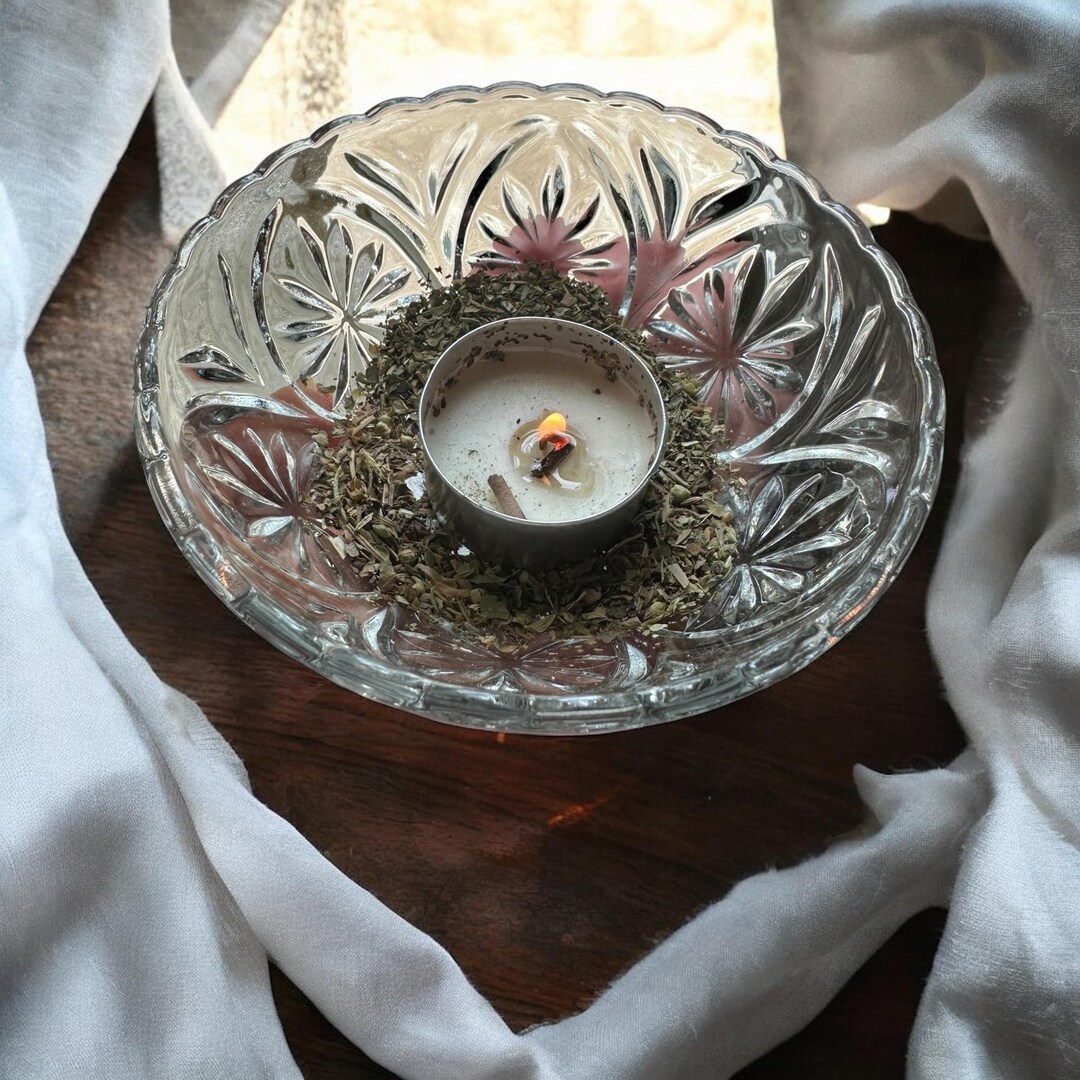 Glass Offering Bowl, Altar Dish, Wicca Pagan Spirtual Work Spellwork ...