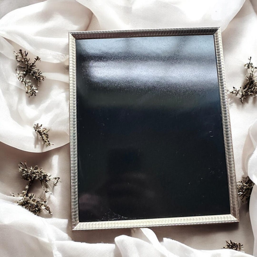 Antique Scrying Mirror, Witch Altar, Shadow Work Black Mirror ...