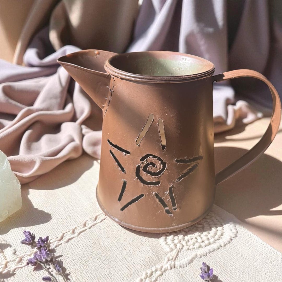 Rustic Pentacle Metal Candle Pitcher, Wax Warmer - Etsy
