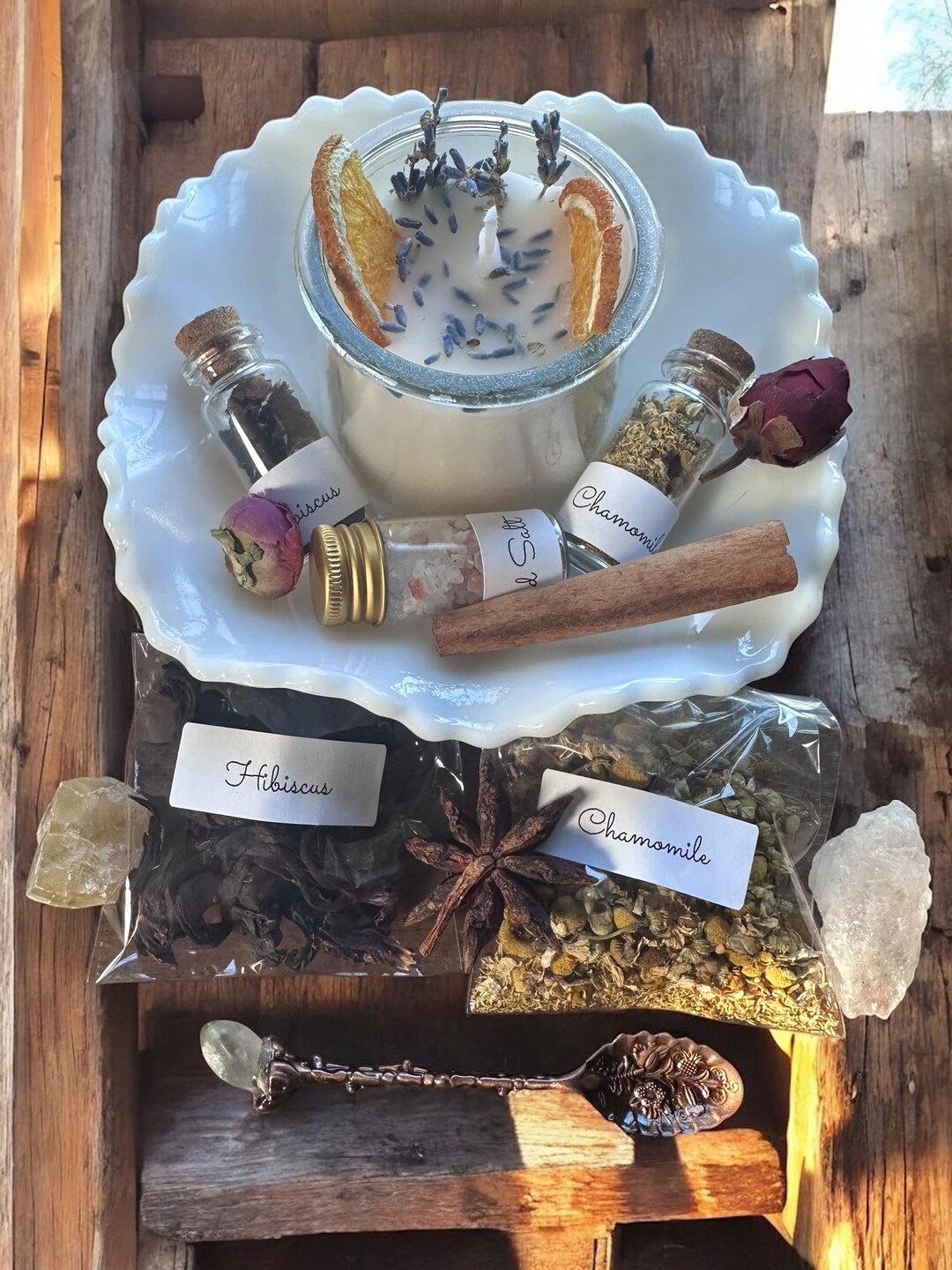 Altar Kit, Witch Starter Box, Ostara, Witch Gift, Vintage Dish, Witch ...