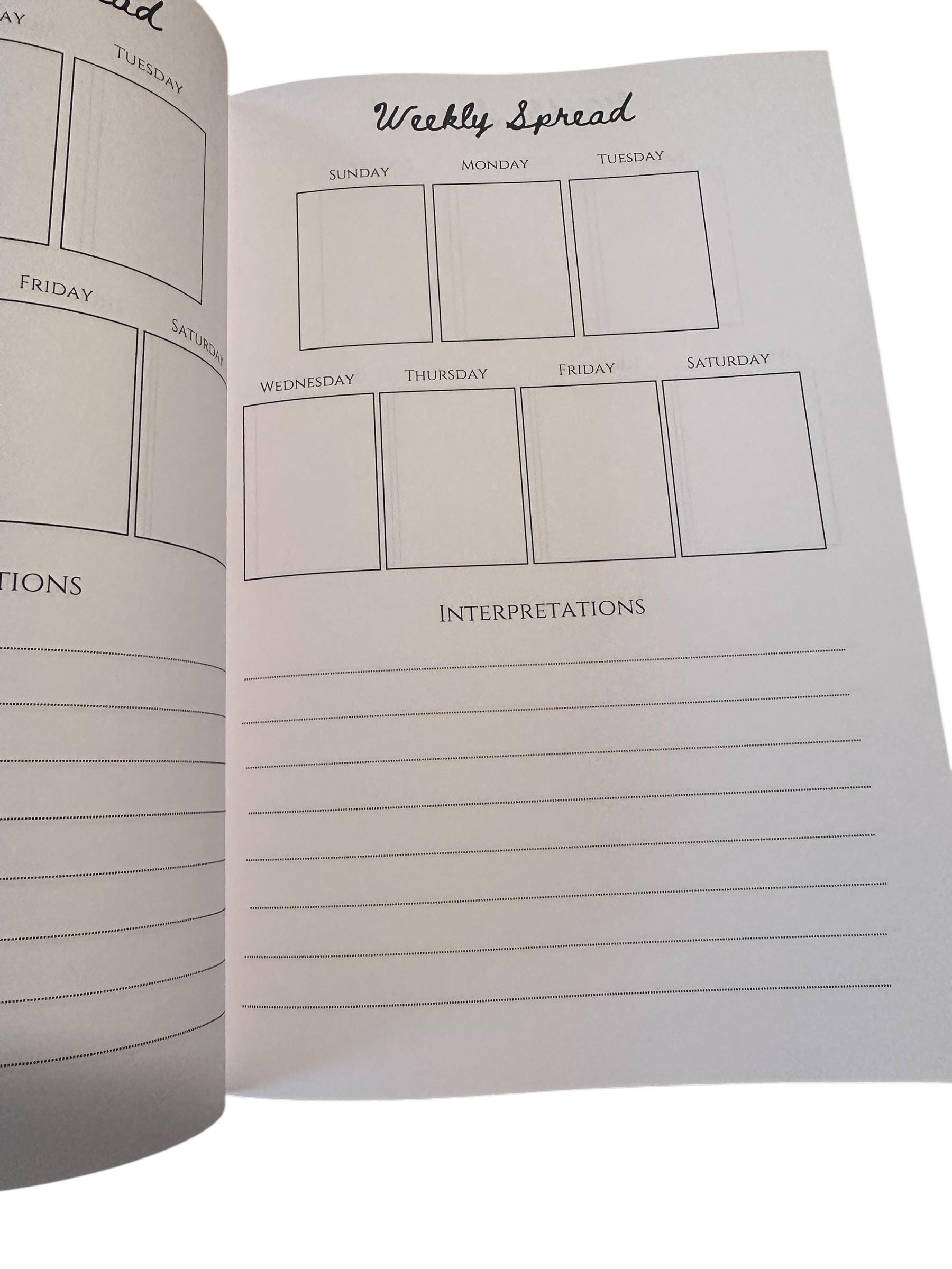 Tarot Reading Journal, Card Meanings, Daily Spreads - Etsy